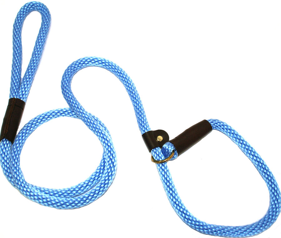 1/2" Solid Braid Slip Lead Sky Blue – The Leash Outlet